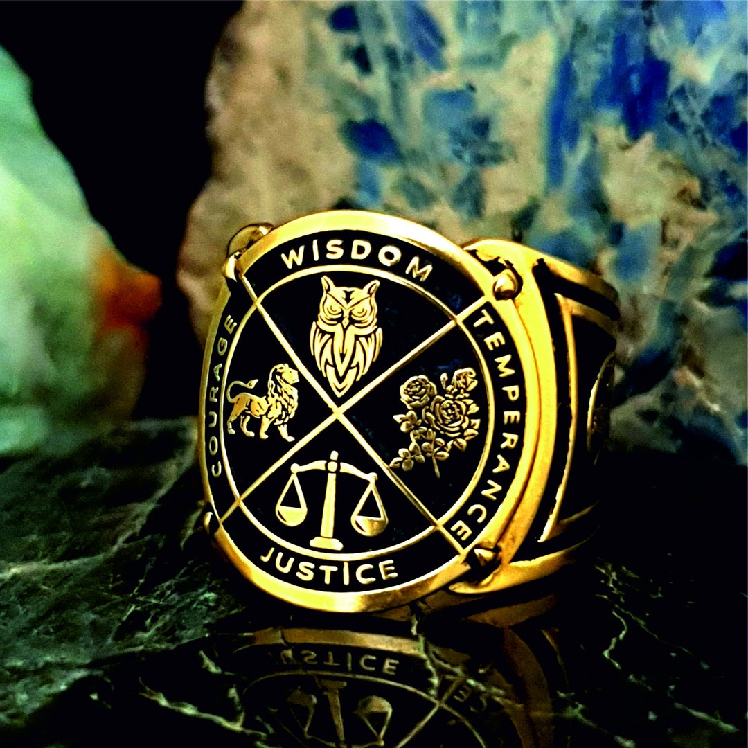 St Benedict Medal Cross Ring, 10K - 14K - 18K Gold, Religious Jewelry ...