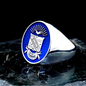 Custom Sterling Silver Family Crest Ring: Personalized Icon Jewelry - Etsy