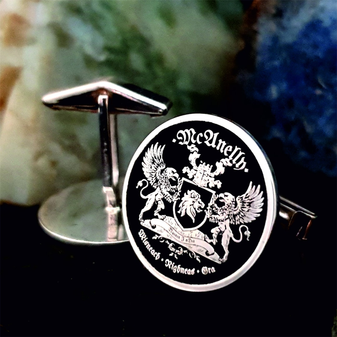 Personalized Family Coat of Arms Cufflinks for Groomsmen Gift Wedding ...