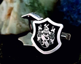 Personalized Family Coat of Arms Cufflinks for Groomsmen Gift Wedding ...