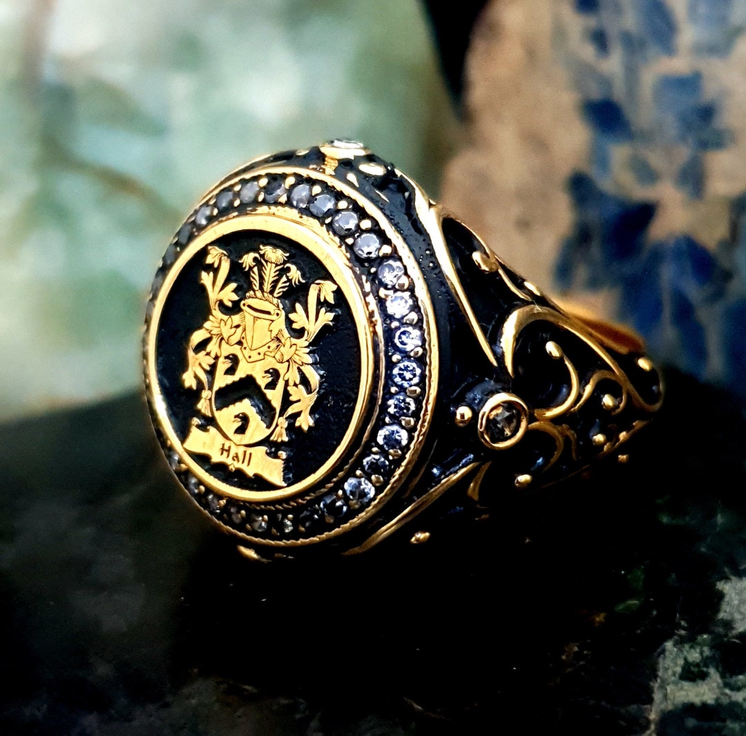 Family Crest Signet Ring Coat of Arms Signet Ring Family - Etsy