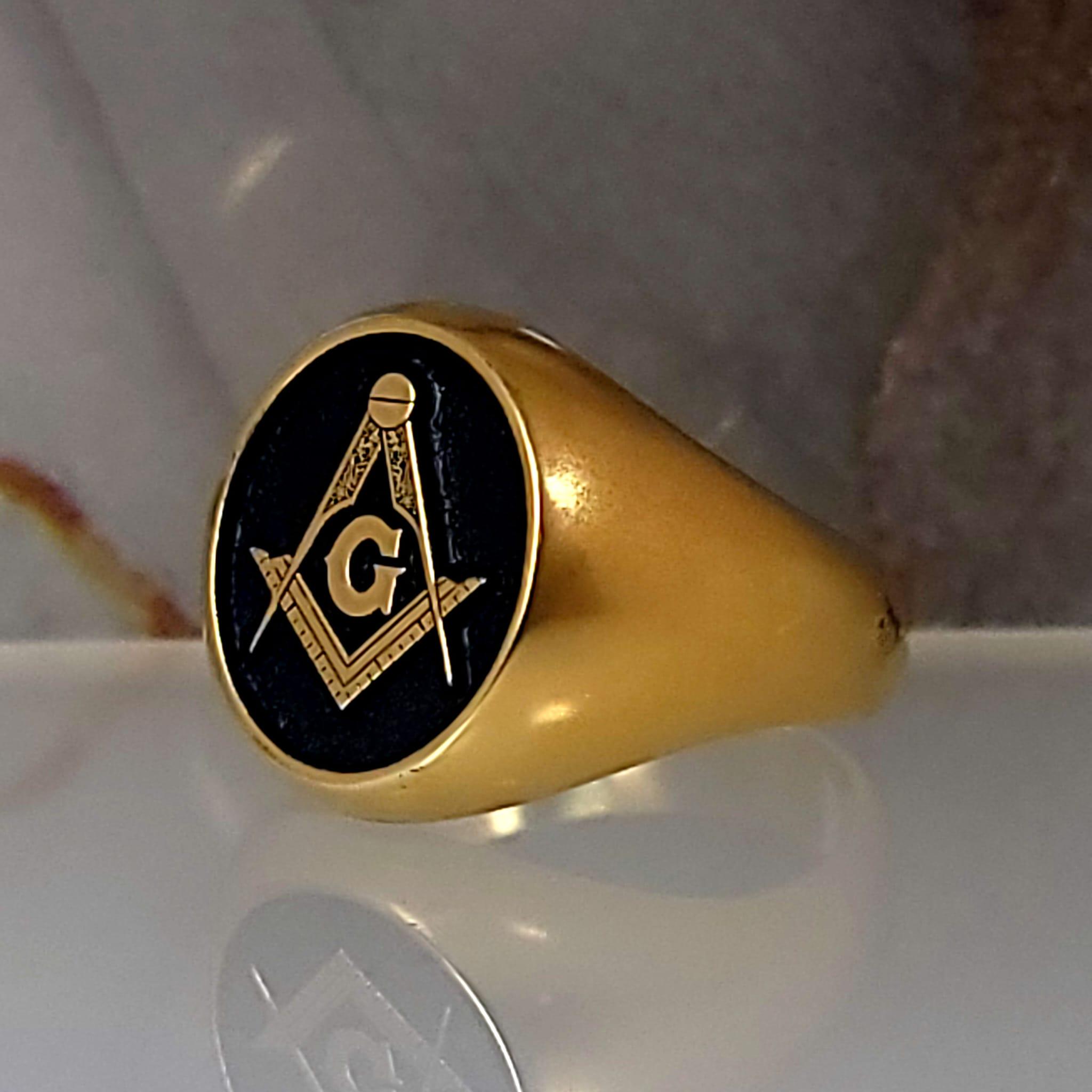 Custom Sterling Silver Masonic Ring: Freemason Symbol Jewelry - Etsy