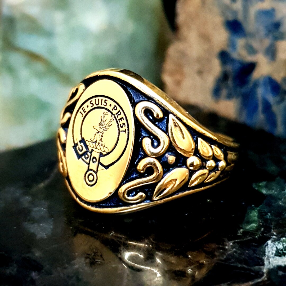 Clan Crest Ring, Family Crest Ring, Logo Ring, Customizable Ring, for ...