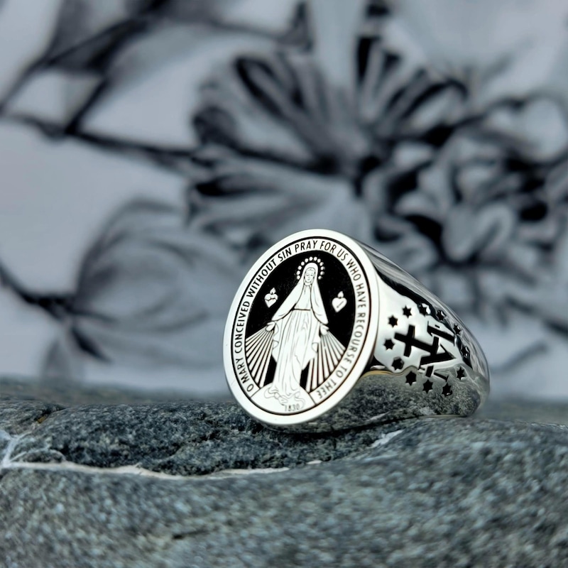 Virgin Mary Ring - Etsy