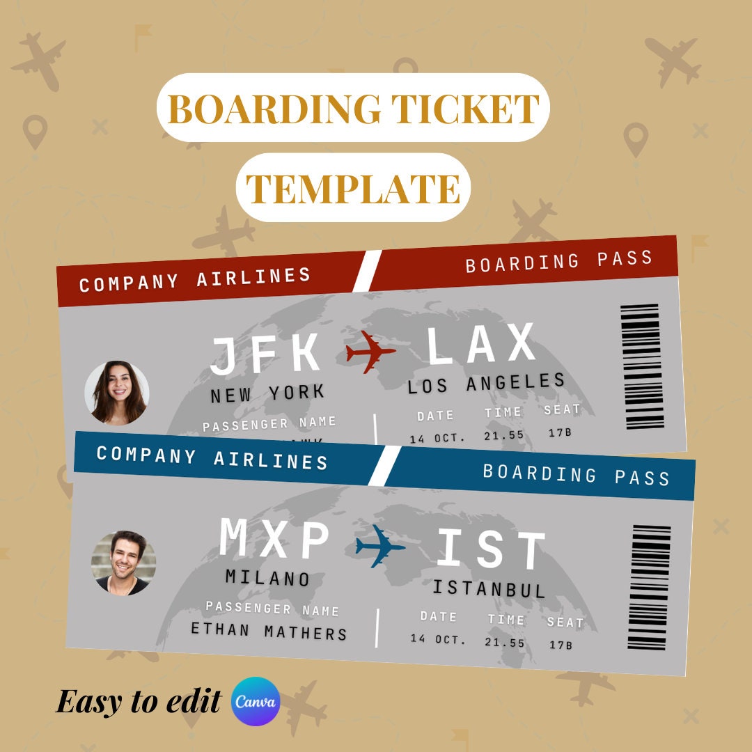 Boarding Ticket Template, Boarding Pass, Boarding Ticket, Boarding Pass ...