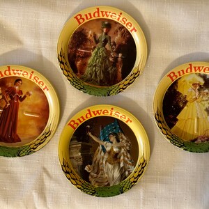 Budweiser Metal Coasters Set in of 6 - Etsy