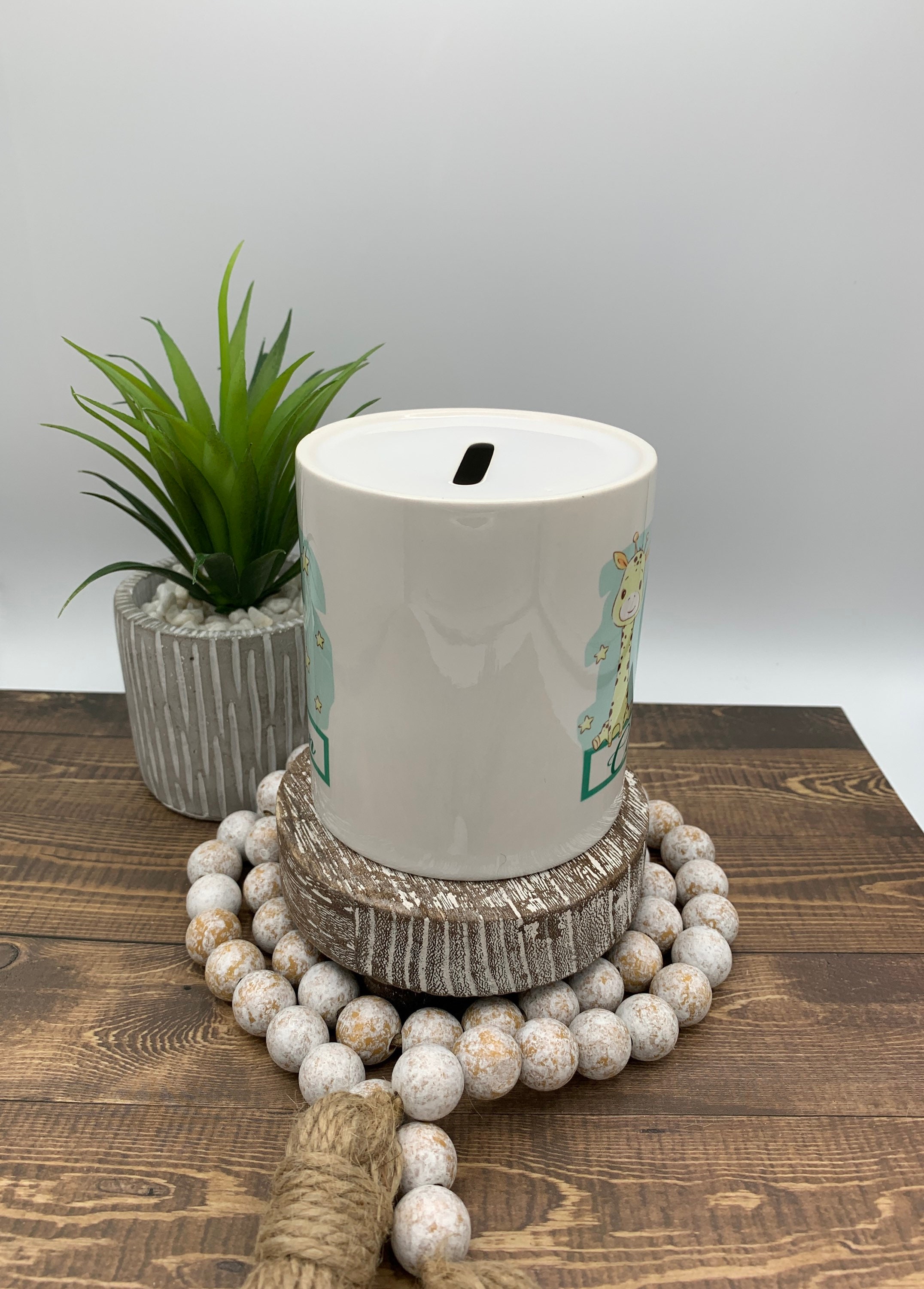 Personalized Piggy Bank Giraffe Money Box Kid Bedroom Decor - Etsy