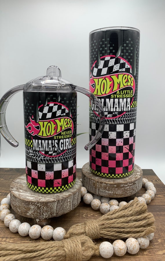 Mommy And Me Tumbler Set Hot Mess Tumbler Set Mama And Mini Etsy