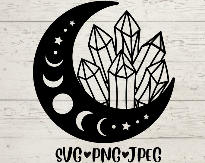 Mystical Moon Coloring Page Printable Adult Coloring Page Instant ...