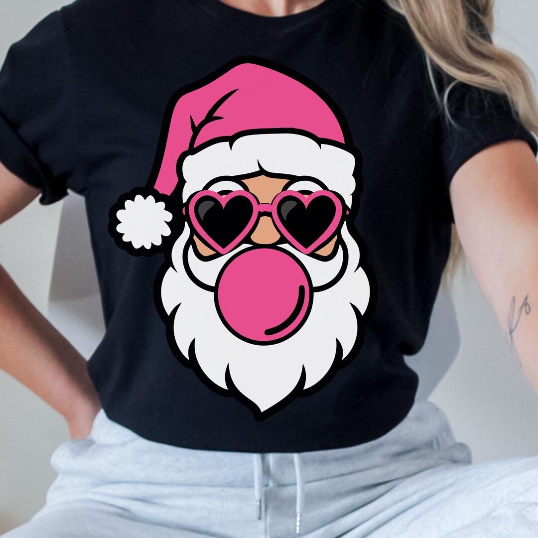 Retro Pink Santa PNG: Bubblegum, Sunglasses (digital Download) - Etsy