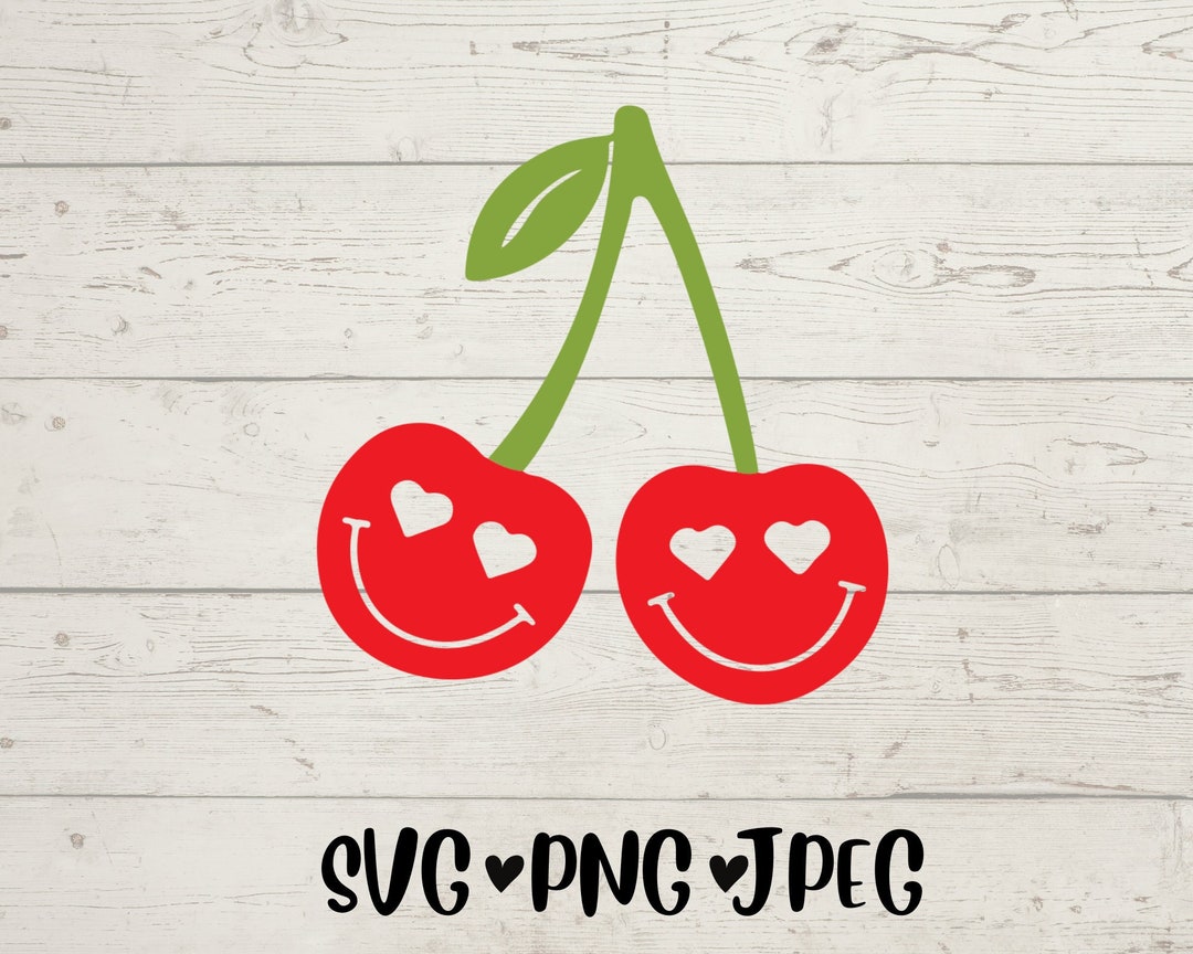 Cherry Smile Face Svg | Smile Faces Svg | Happy Face Svg | Cherries Svg ...