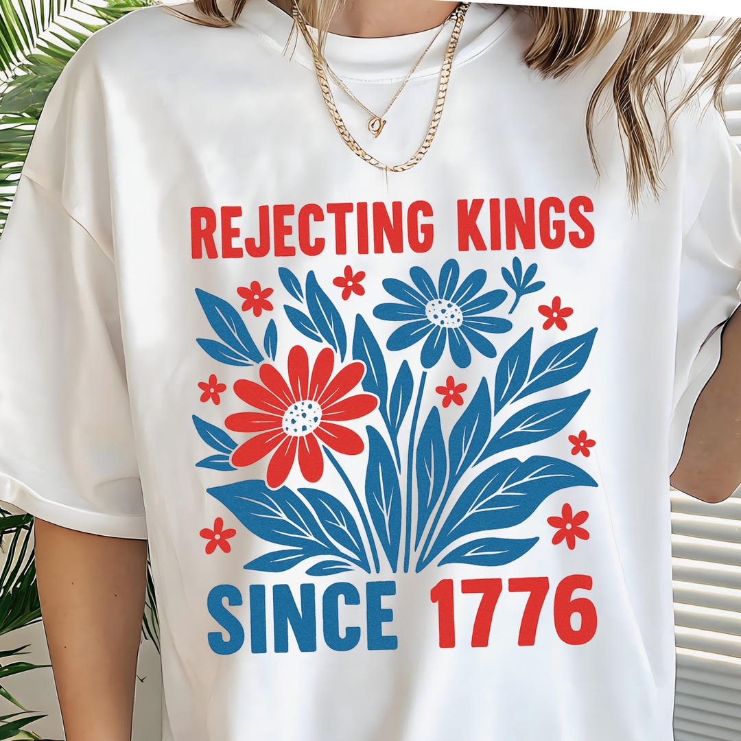 Rejecting Kings Since 1776 PNG: Patriotic Floral Fist (digital Download ...
