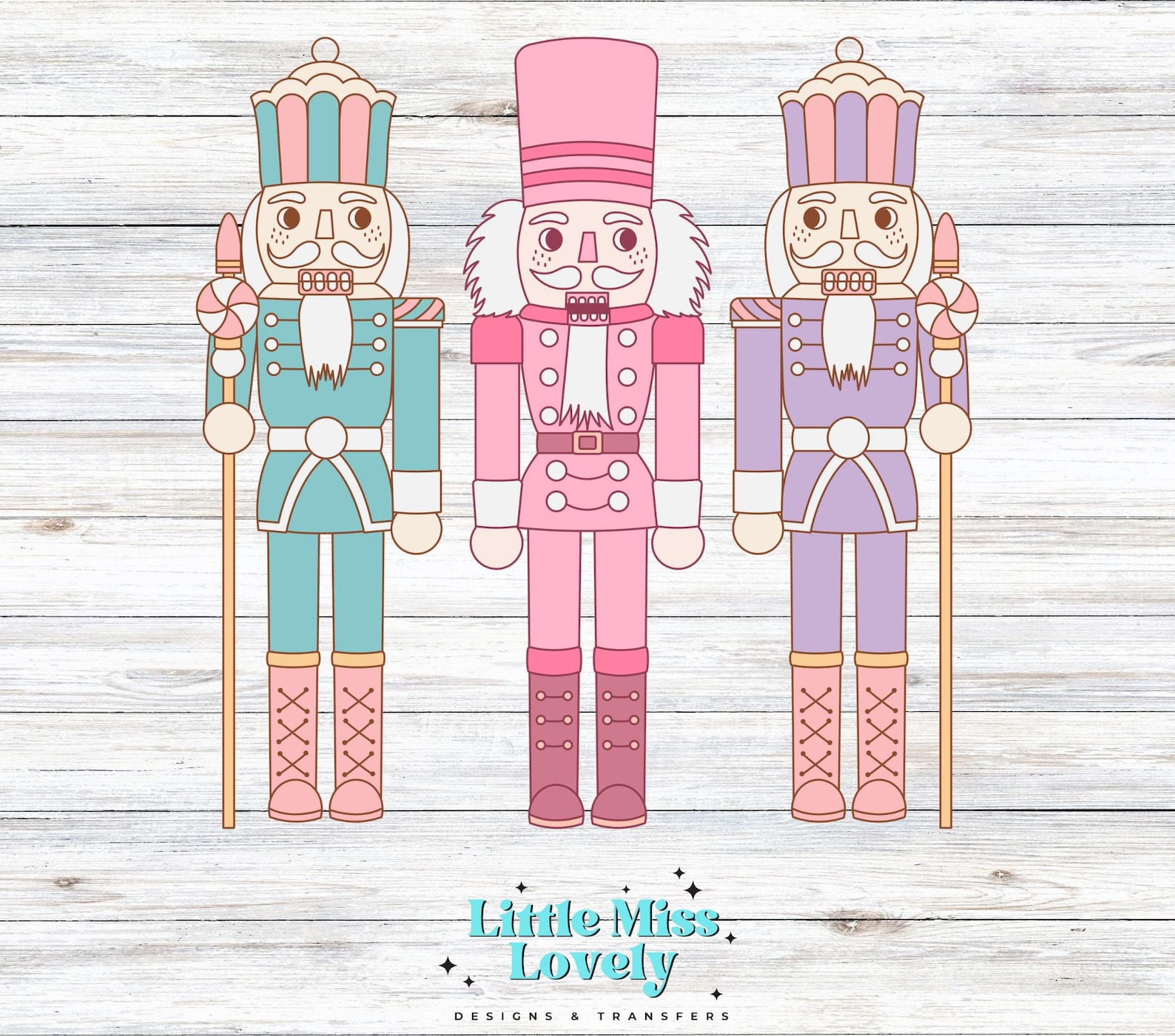 Pastel Nutcracker Friends PNG, Pastel Holiday Png, Cute Nutcrackers Png ...