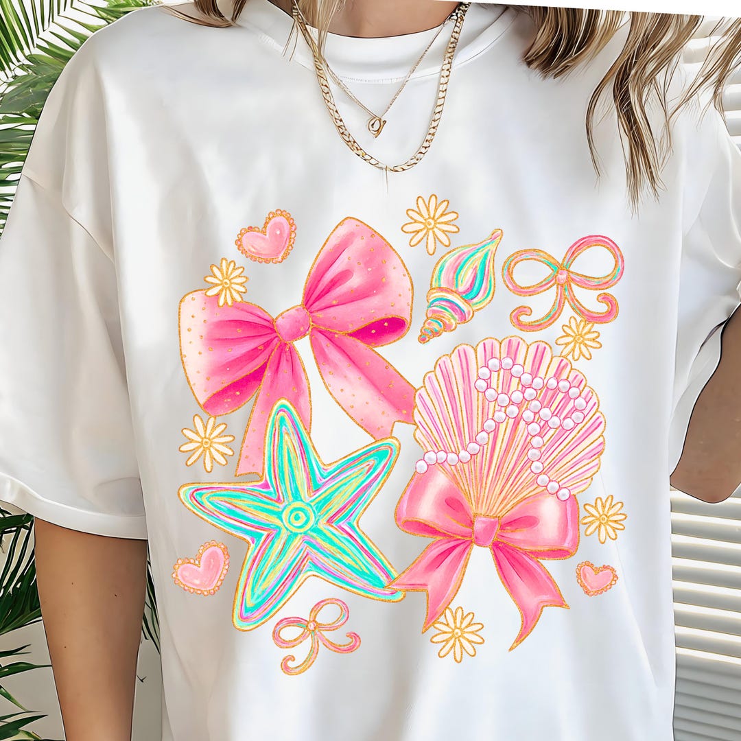 Seashell Coquette PNG: Pastel Mermaidcore Design (digital Download) - Etsy