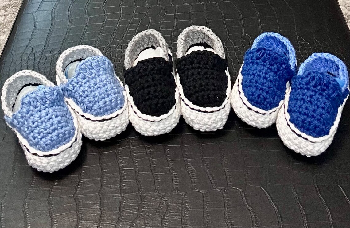 Vans Crocheted Baby Shoes - Etsy
