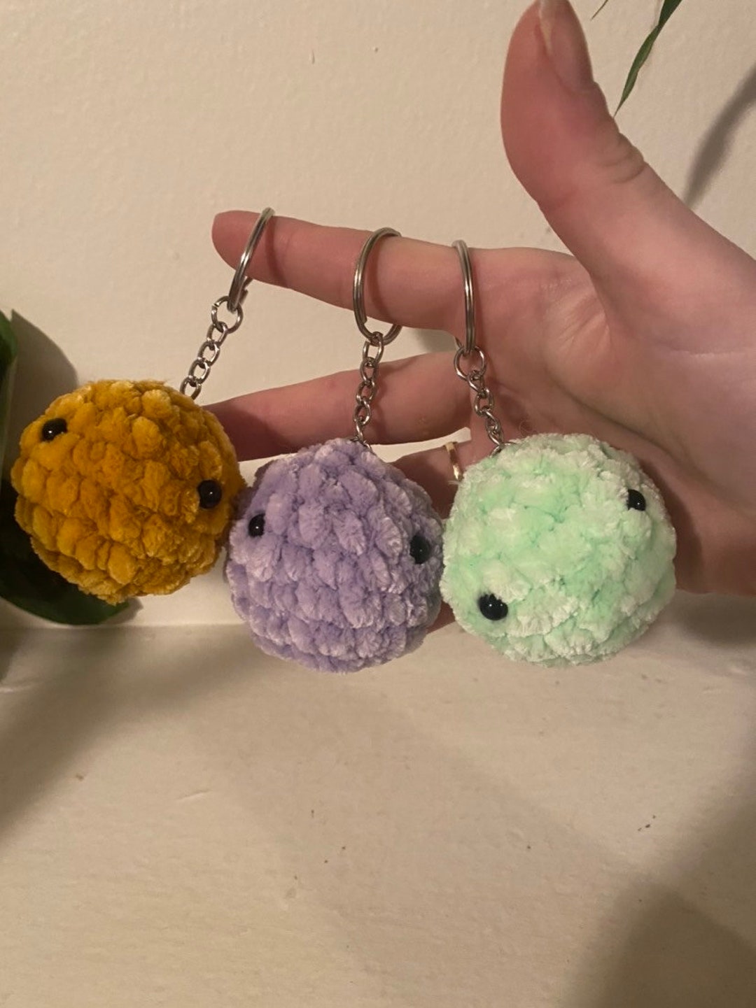 Crochet Mini Ball Keychain | Crochet Keychains | Keychains | Soft ...