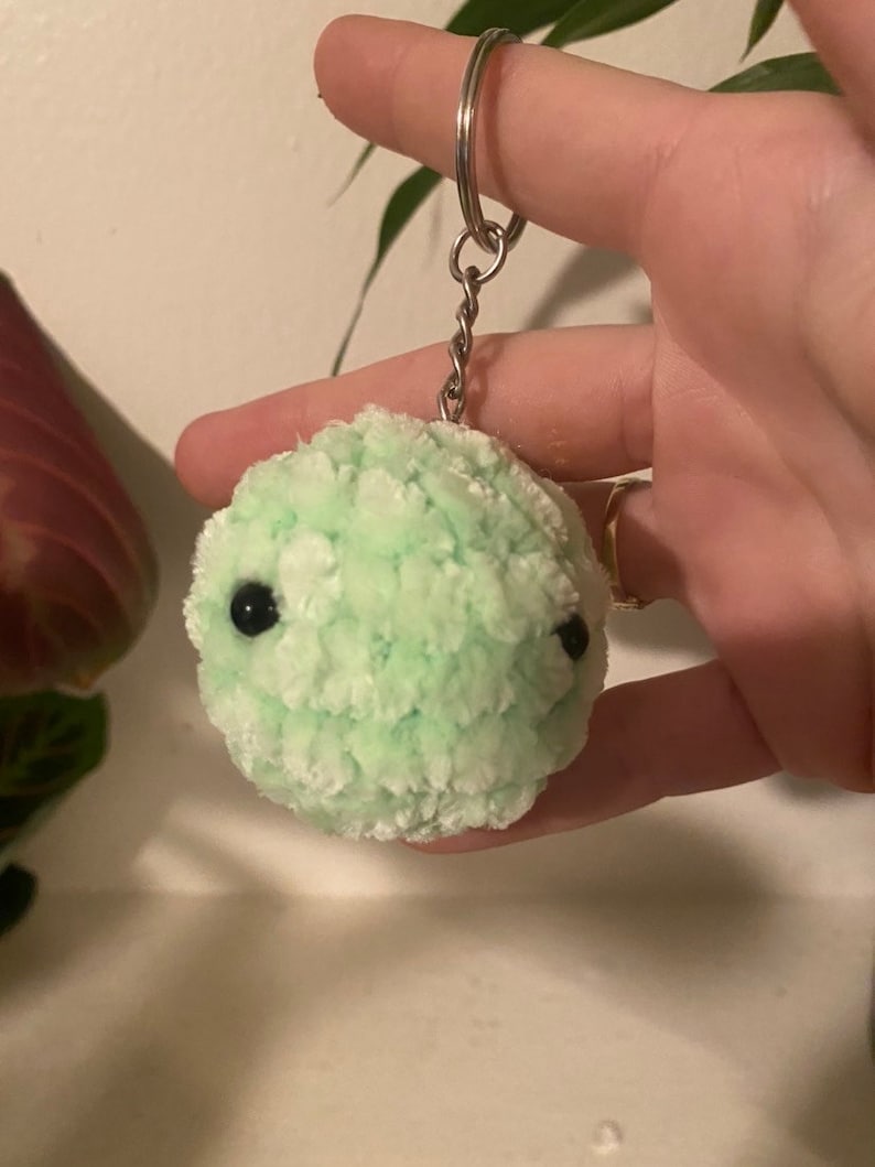 Crochet Mini Ball Keychain | Crochet Keychains | Keychains | Soft ...