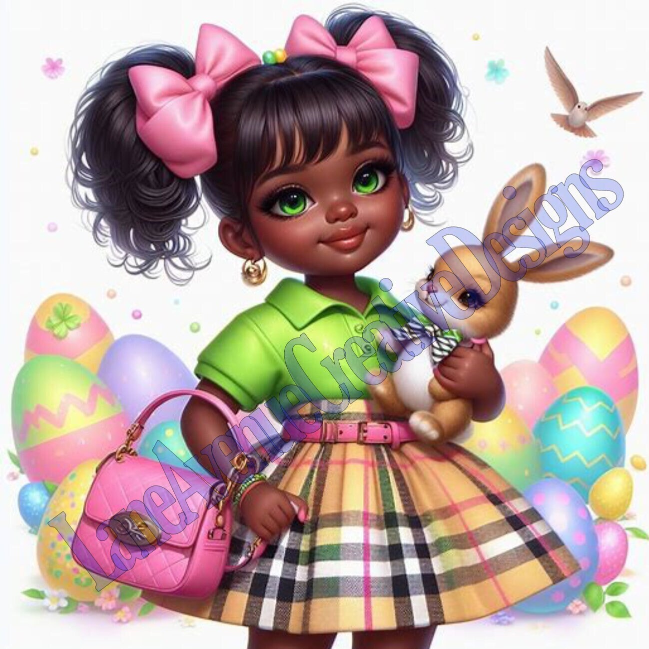 Easter Pretty Girl Sublimation PNG Heat Transfer Digital File Clip Art ...