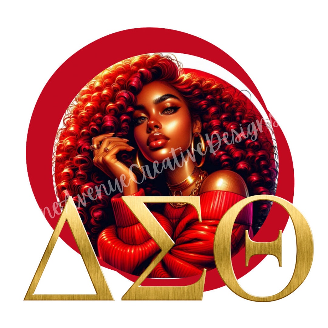 Sorority Delta Sigma Theta Clip Art Black Girl Melanin Sublimation ...