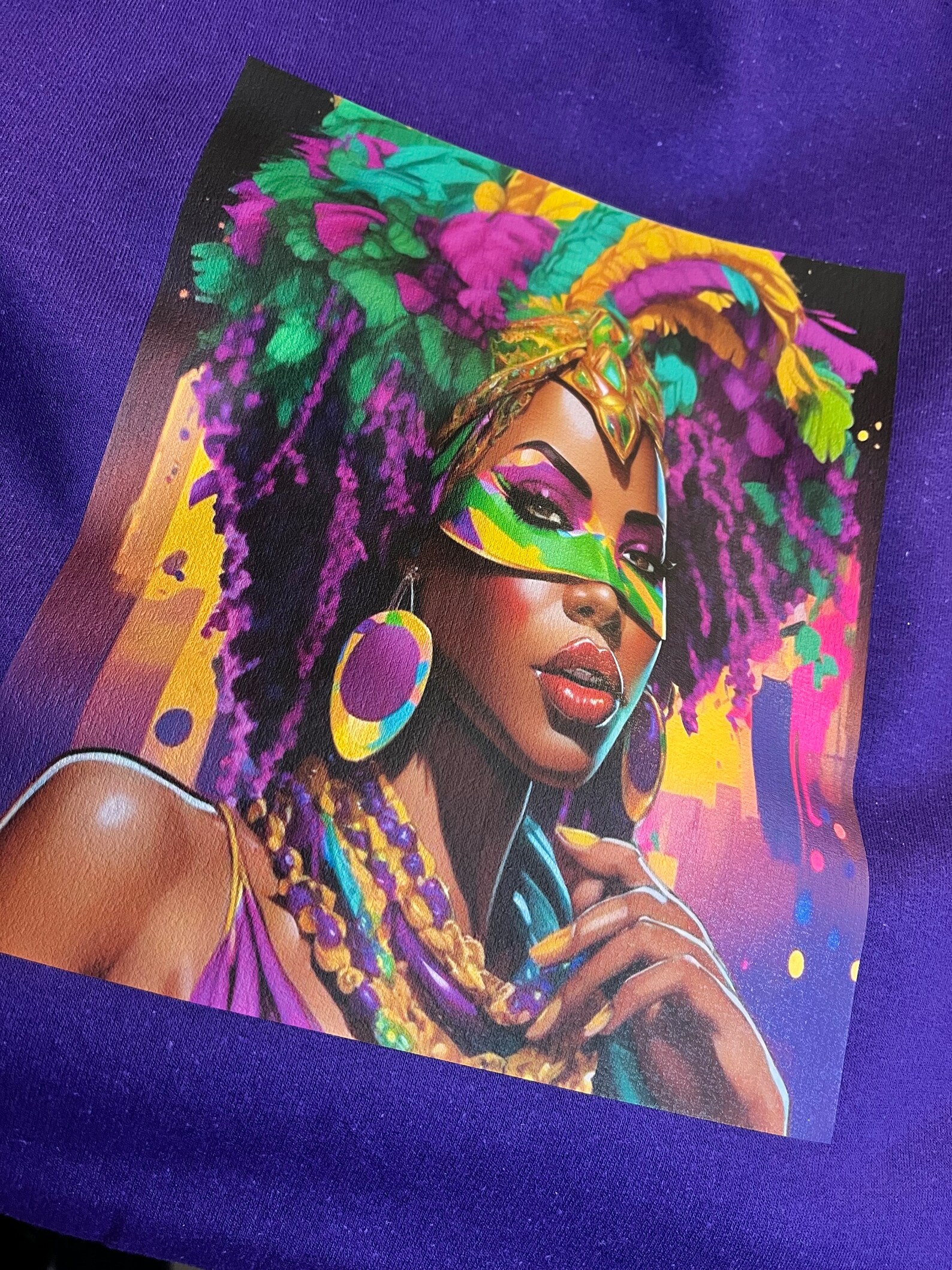 Mardi Gras Black Woman PNG: Melanin Fashion Clipart (digital Download ...