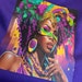 Mardi Gras Black Woman PNG: Melanin Fashion Clipart (digital Download ...