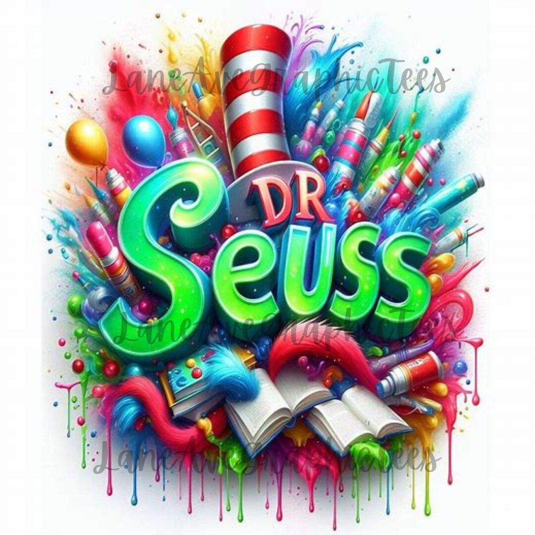 Dr. Seuss Cat in the Hat PNG Sublimation Stickers Magnets Clip Art - Etsy