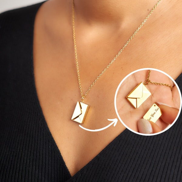 Envelope Necklace - Etsy