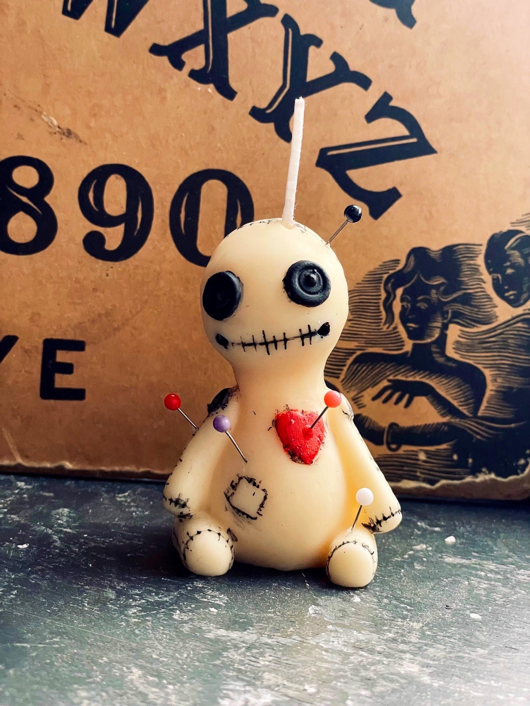 Voodoo Doll Candle, Halloween Candle, Cute and Creepy Candle, Voodoo ...