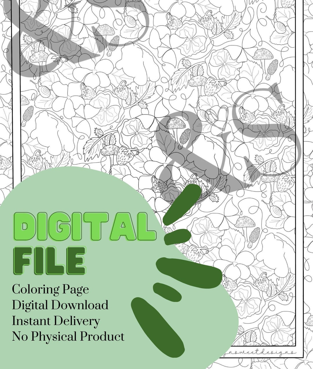 Spring Coloring Page Pack | Digital Download PDF | 3 Pages/ Designs for ...