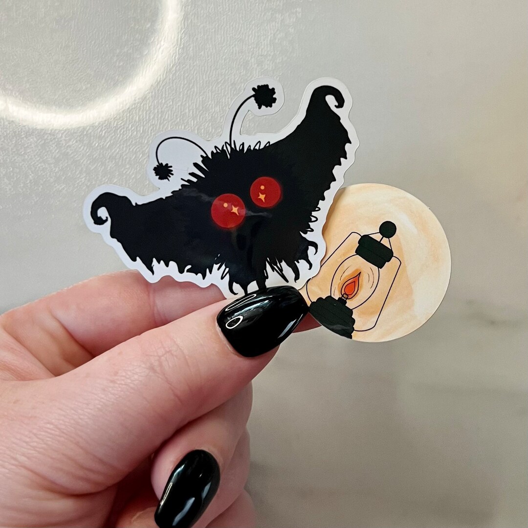 3” Mothman Die Cut Sticker With Free Lamp Sticker | Spooky, Cryptid ...