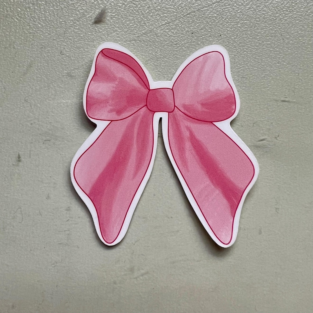 2.5 Cute Pink Bow Sticker Aesthetic, Coquette Small Gift Idea Cute ...