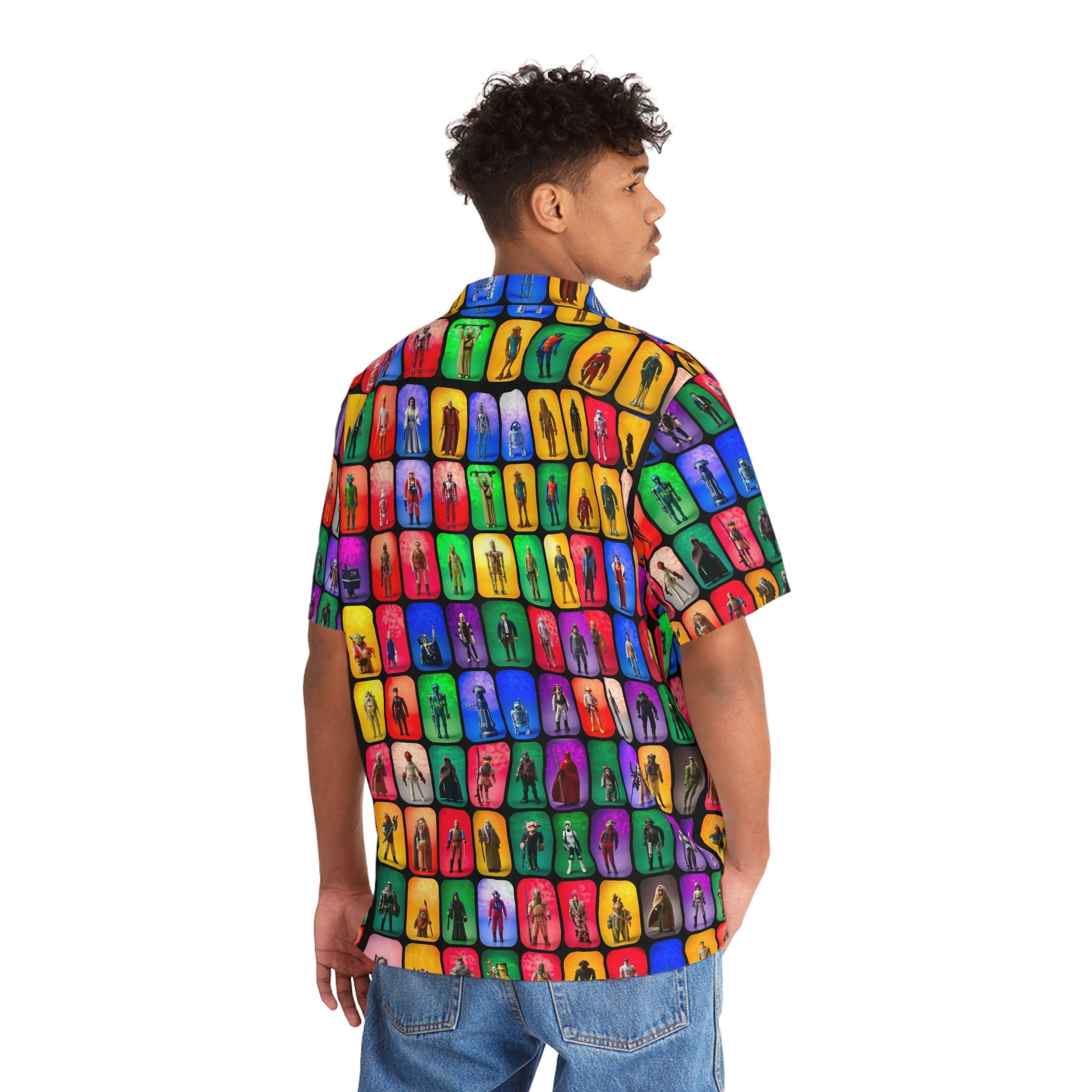 Vintage Star Wars Action Figure Men's Hawaiian Shirt - Etsy