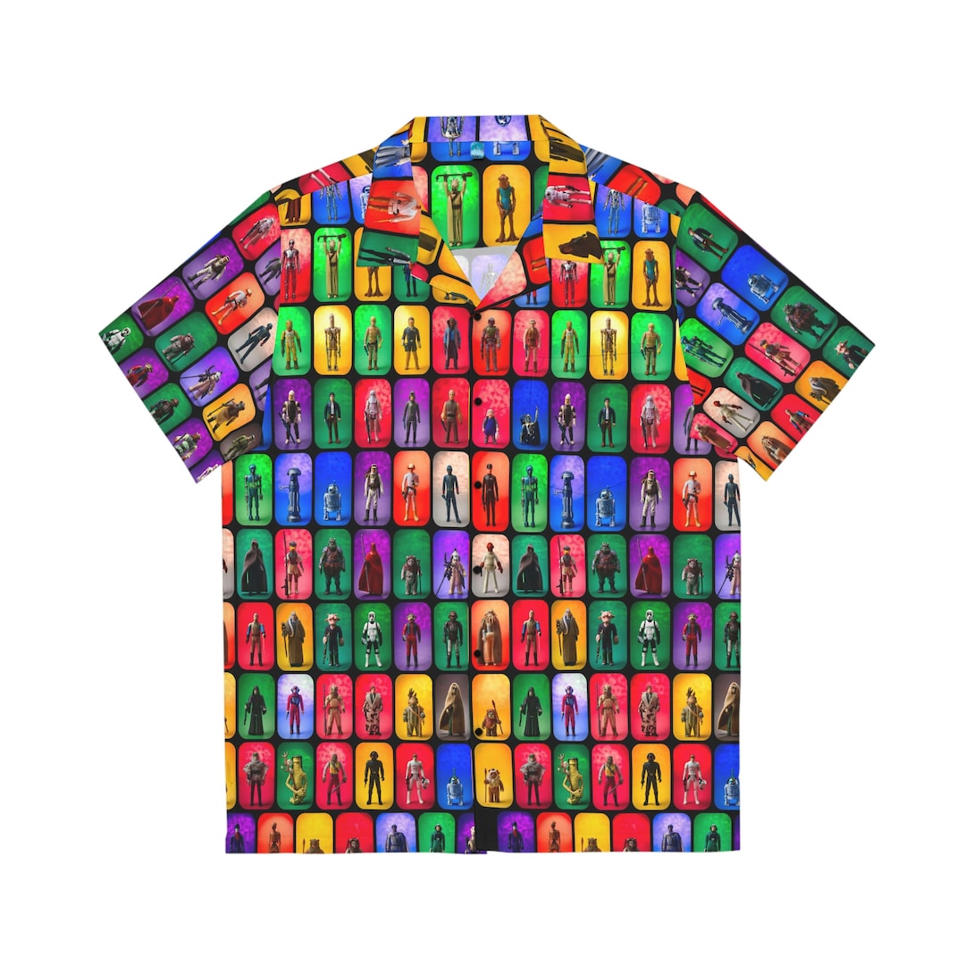 Vintage Star Wars Action Figure Men's Hawaiian Shirt - Etsy