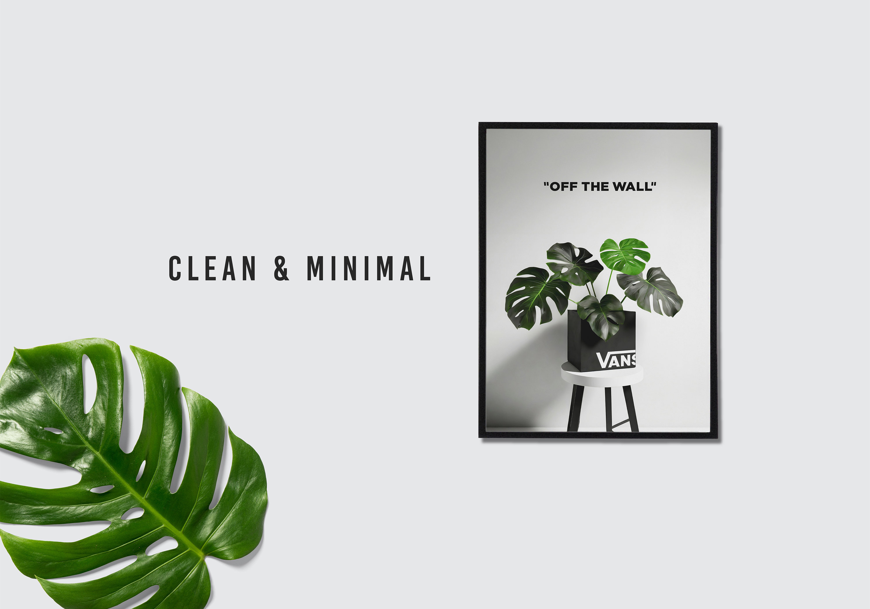 Monstera Vans Plant Printable Wall Art, Sneaker Box Poster, Minimalist ...