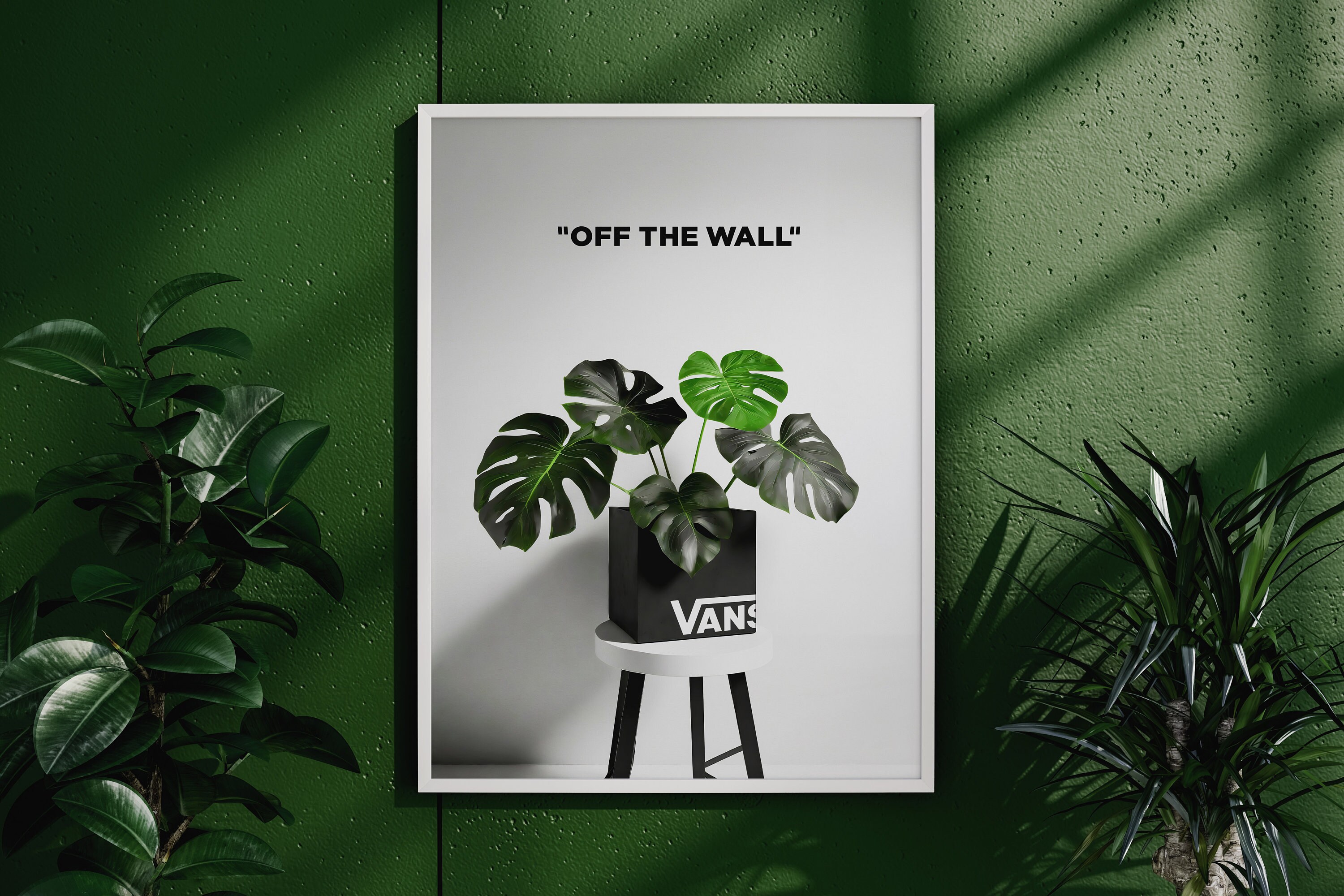 Monstera Vans Plant Printable Wall Art, Sneaker Box Poster, Minimalist ...