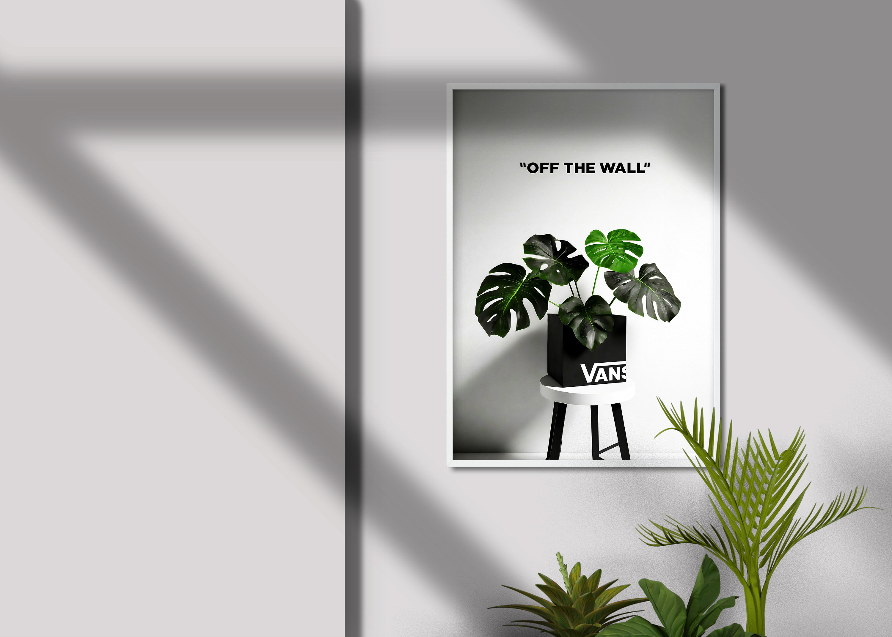 Monstera Vans Plant Printable Wall Art, Sneaker Box Poster, Minimalist ...