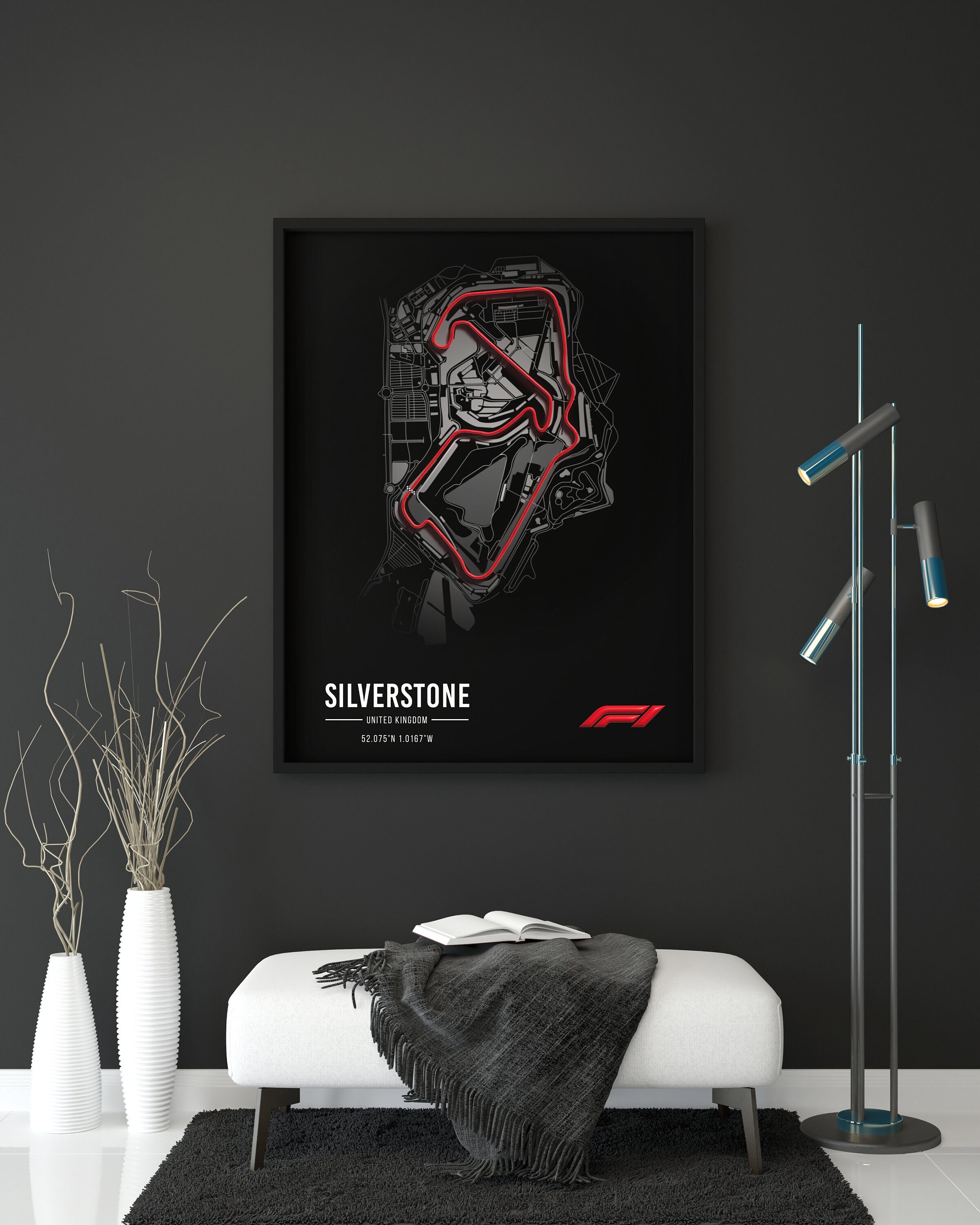 Silverstone F1 Circuit 3D DIGITAL POSTER | Formula 1 Posters for Wall ...
