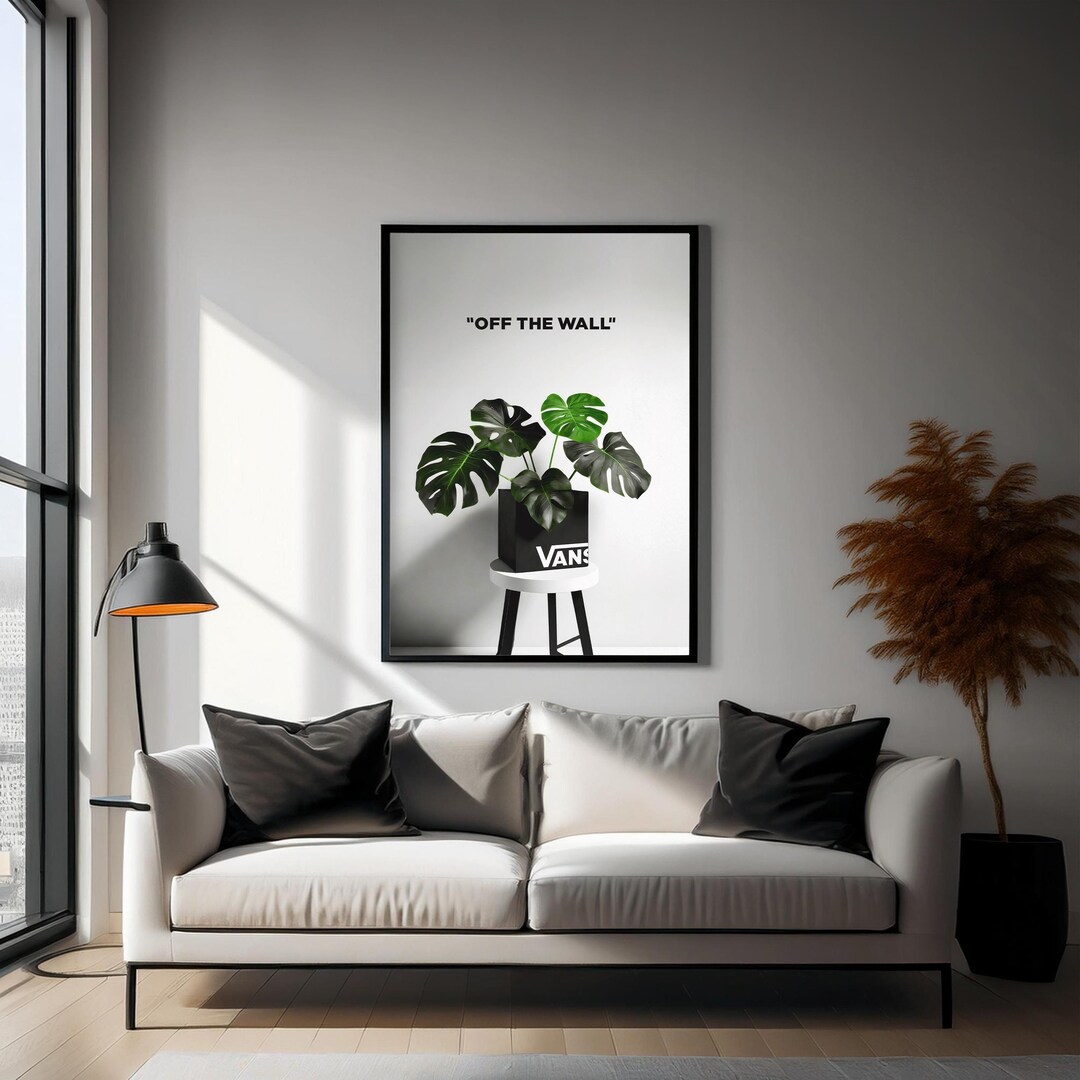 Monstera Vans Plant Printable Wall Art, Sneaker Box Poster, Minimalist ...