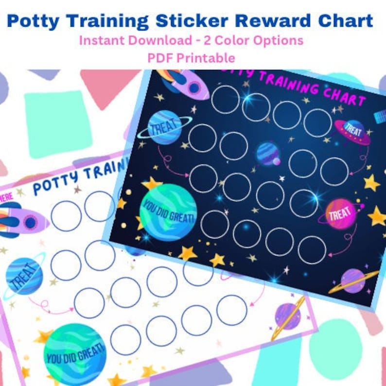 Space Potty Training Chart | Reward Chart | Toddler Potty Training ...