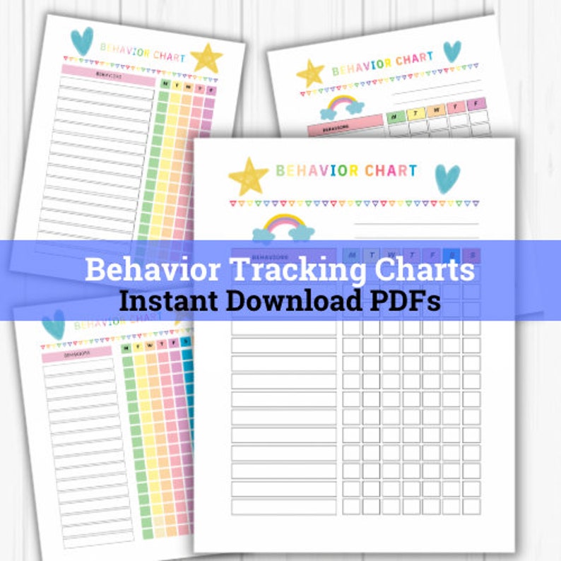 Kids Behavior Reward Chart - Etsy