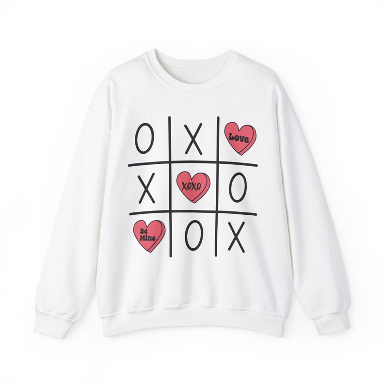 Tic Tac Toe Conversation Hearts Be My Valentine Sweatshirt - Etsy