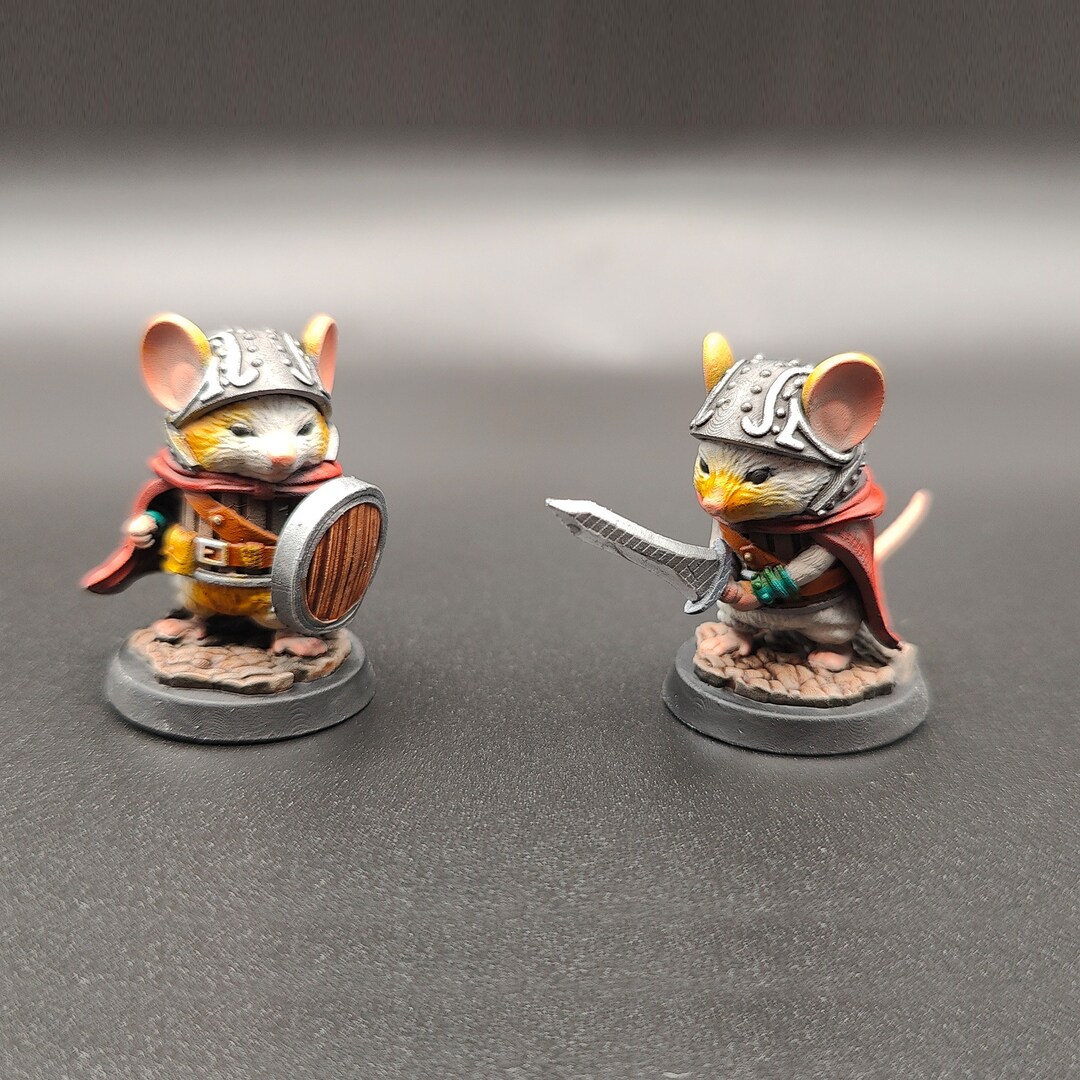 Mouse Knight Miniature Pre Painted Mice Knight Miniature - Etsy