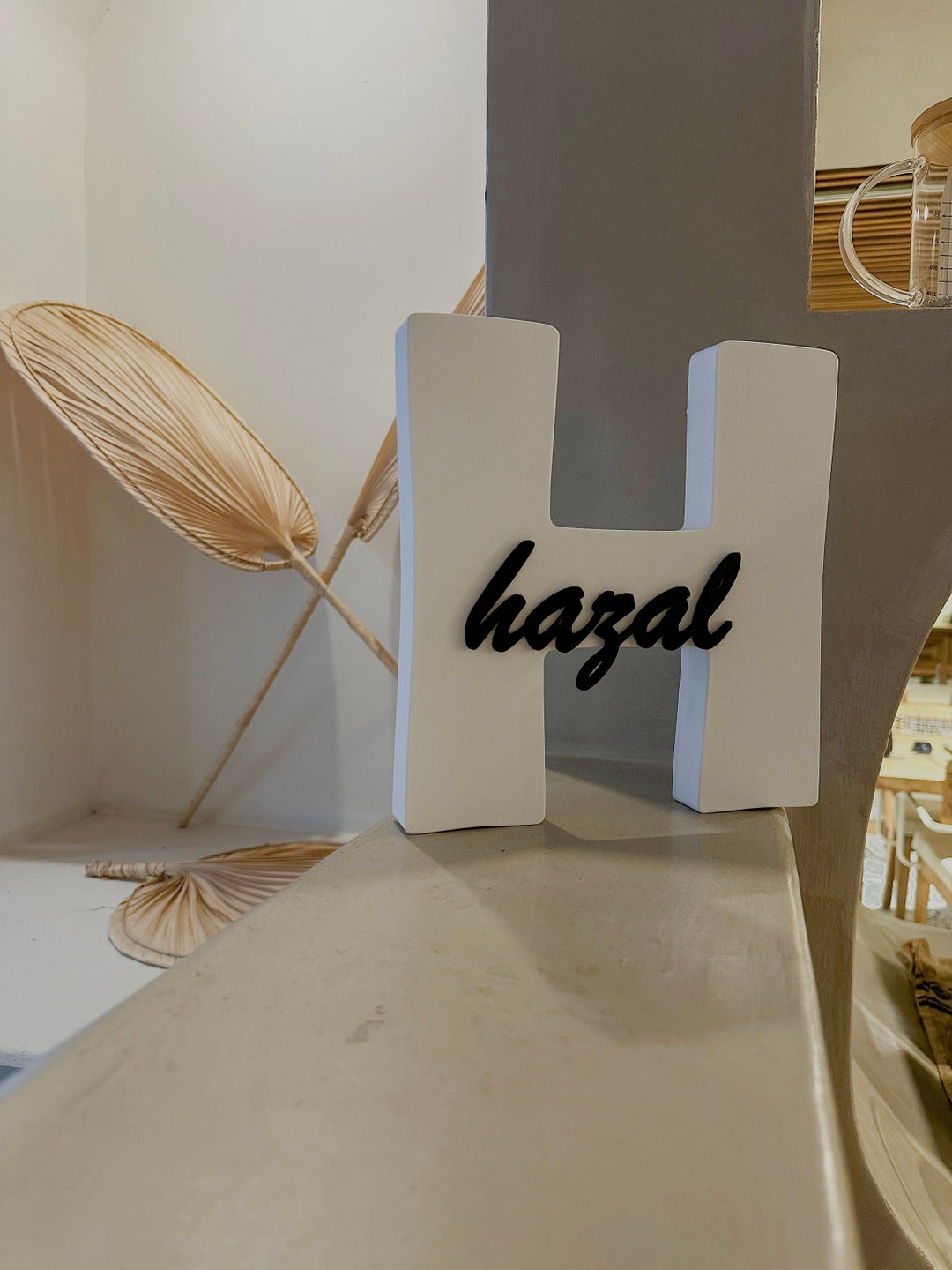 Custom Initials Sign Choose Your Letter Gift Your Wooden Wall Name Sign ...