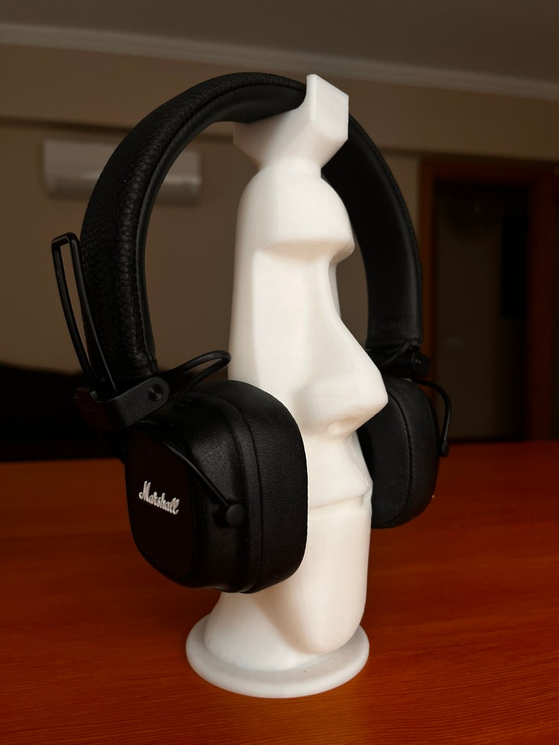 Moai Monolith Inspired 3D Printed Headphone Stand Easter Island Statue Design Happy Mothers Day ...
