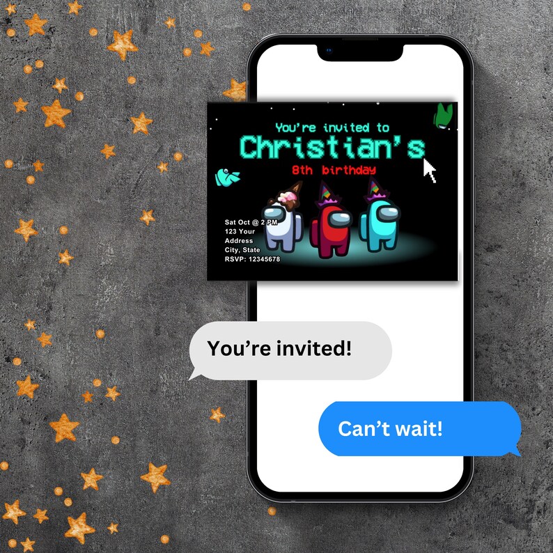 Among Us Birthday Invitation | Digital Download | Editable Canva ...