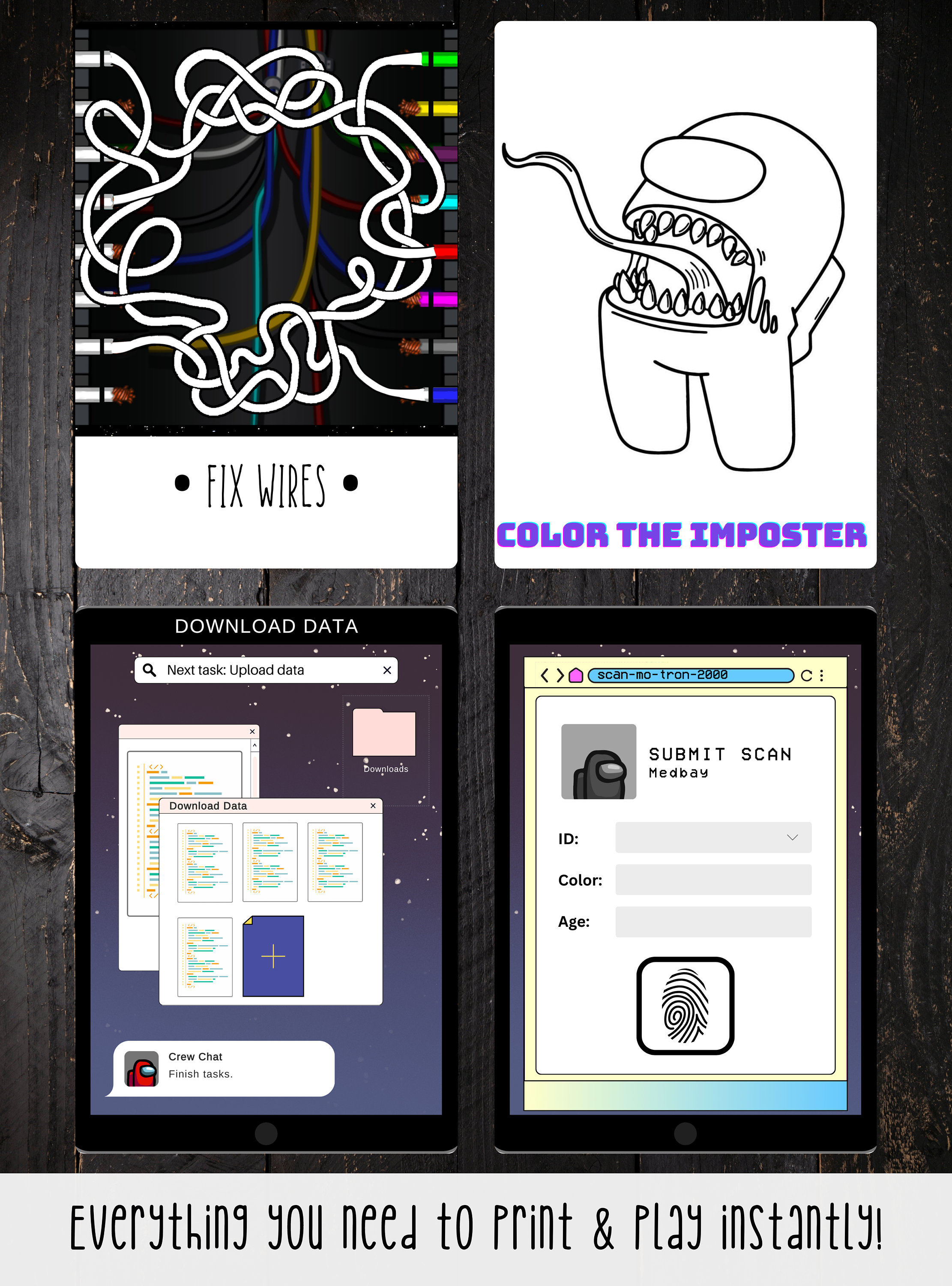 Instant Download Among Us Real Life Party Game Fun Activity for Kids ...