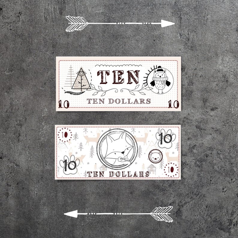 Printable Play Money & Checks: Kids Pretend Cash, Classroom Learning ...