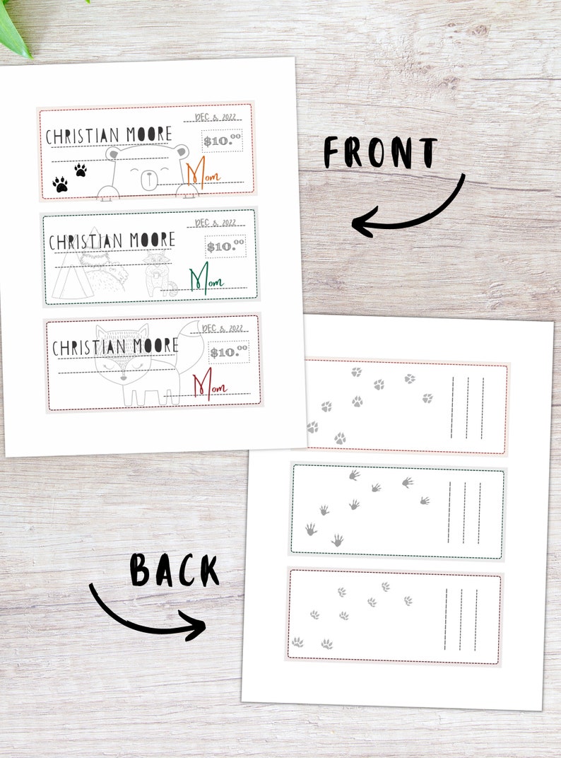 Animal Play Money Instant Download Digital Customizable Play Money ...