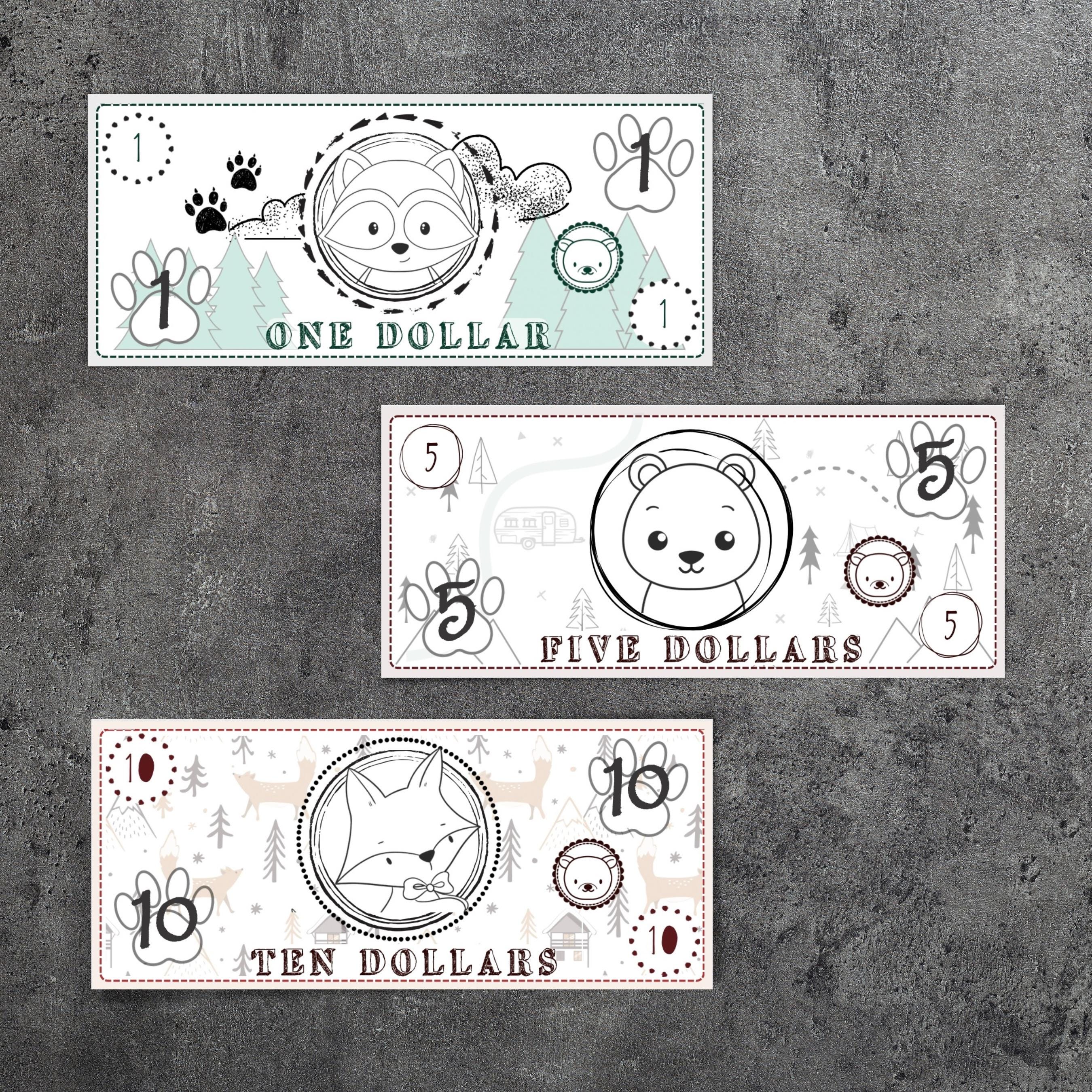 Printable Play Money & Checks: Kids Pretend Cash, Classroom Learning ...