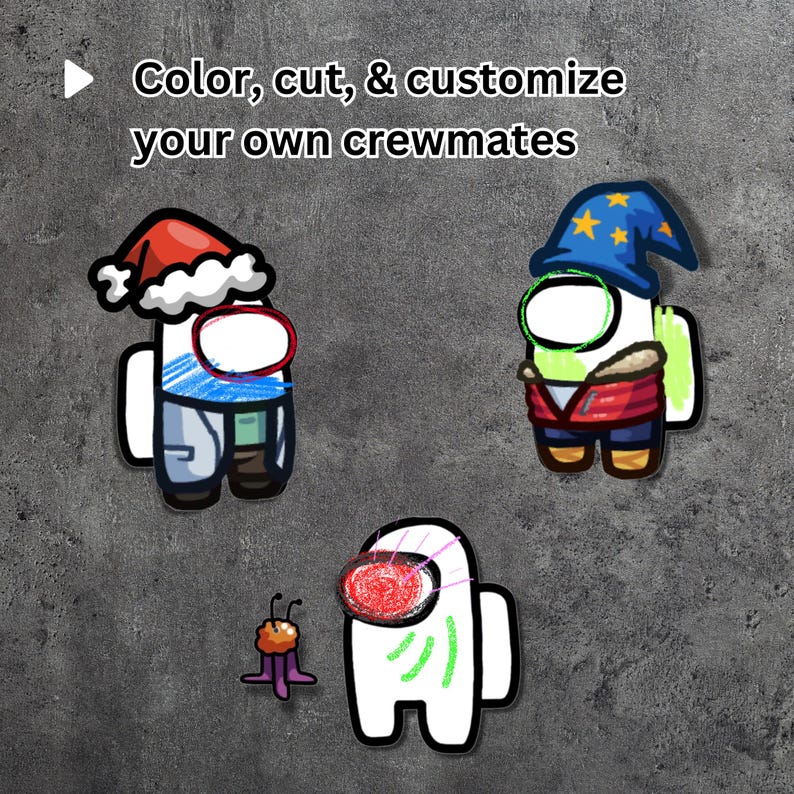 Among Us Coloring Pack – Printable Crewmates With Hats, Skins & Masks ...